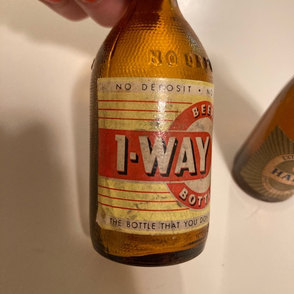 Other | Vintage Mini Beer Bottles 1way Beer Harp Beer | Poshmark